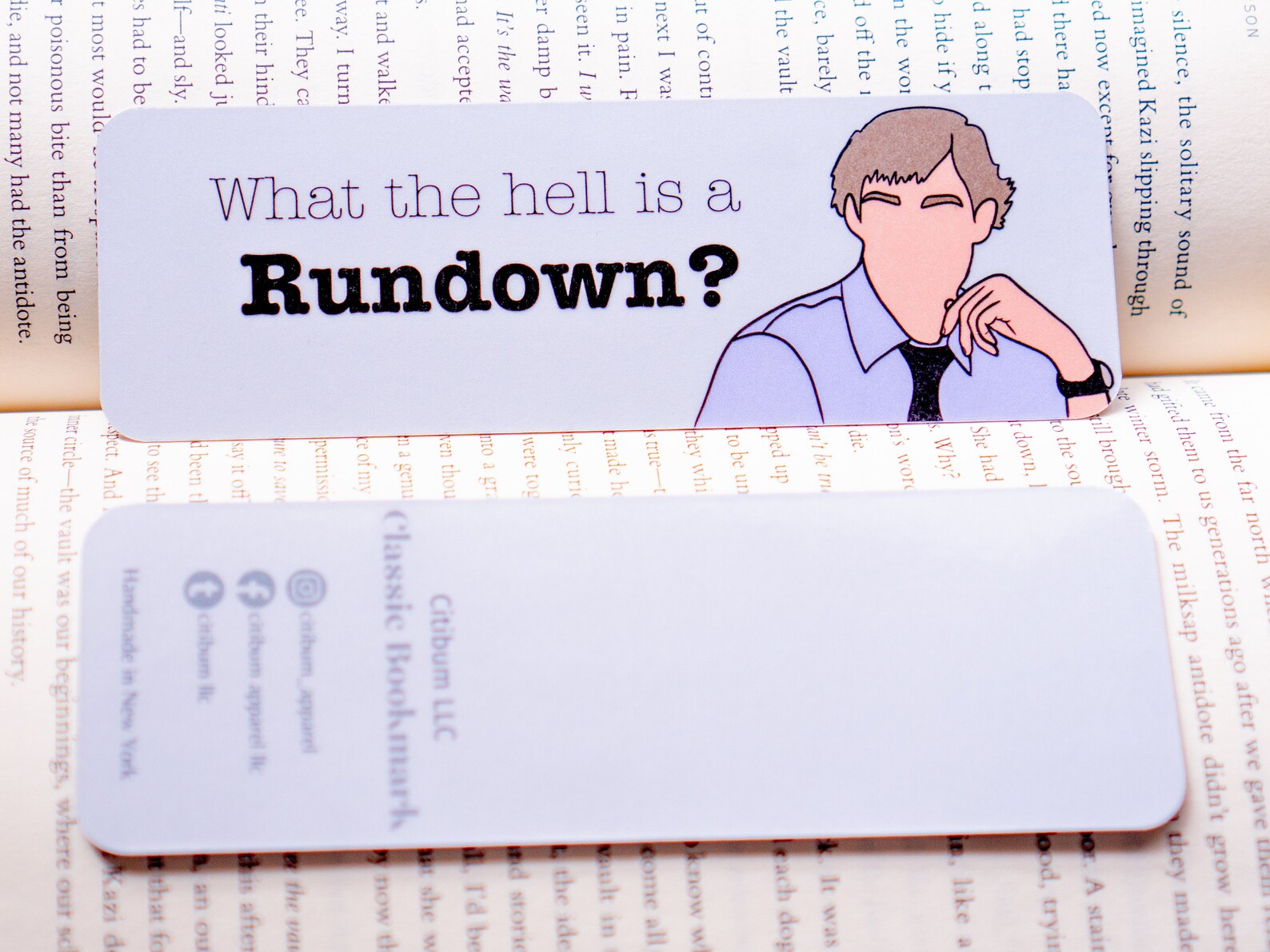 What the Hell is A Rundown? Jim Inspired Bookmark | Laminated | Book ...