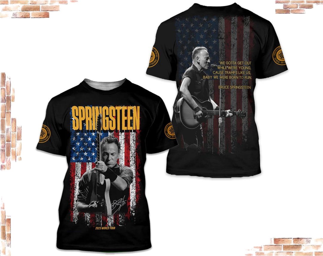 Vintage Bruce Springsteen American Flag 3D Shirt, Lover Bruce ...