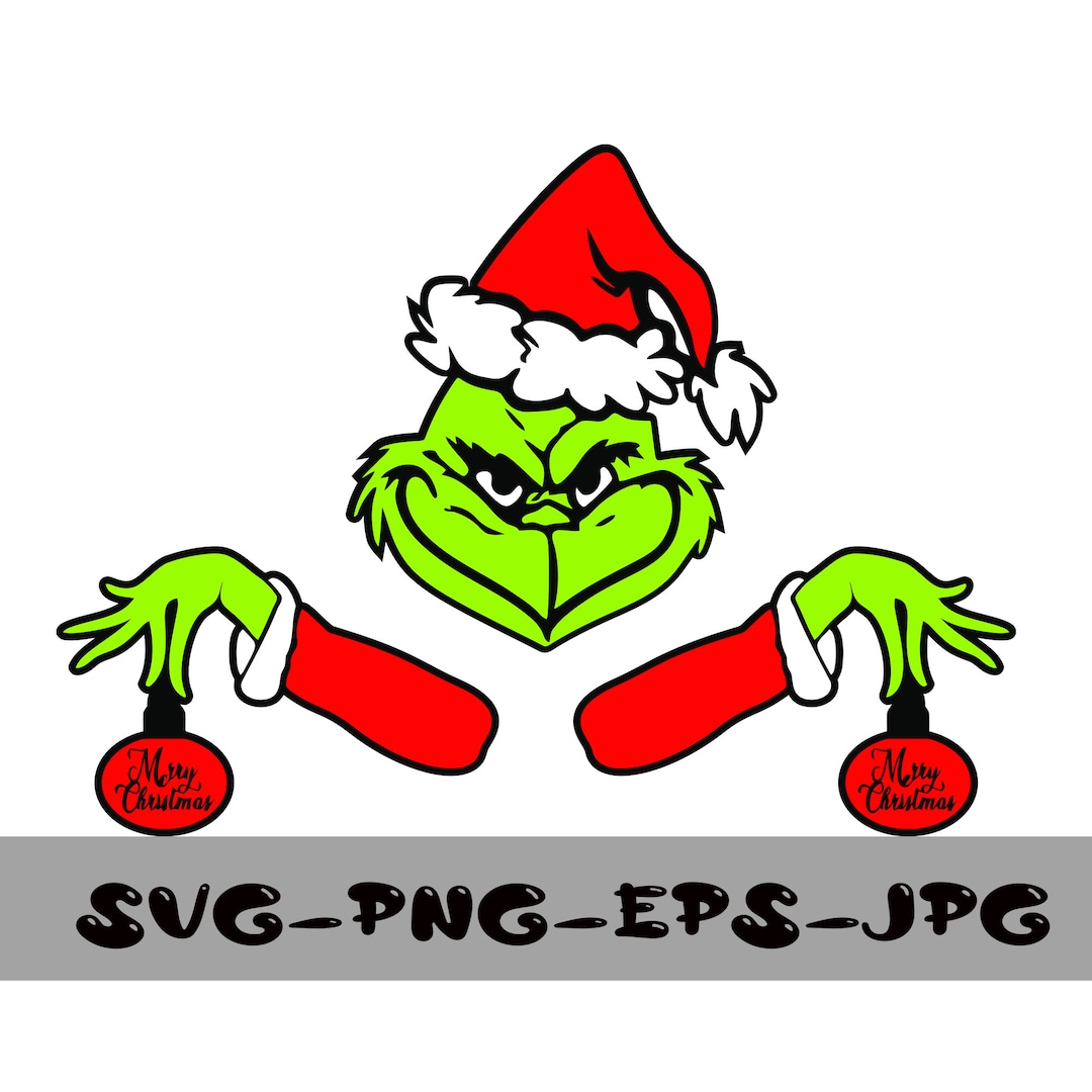 Grinch visage Svg Grinch main SVG Visage et main de - Etsy France