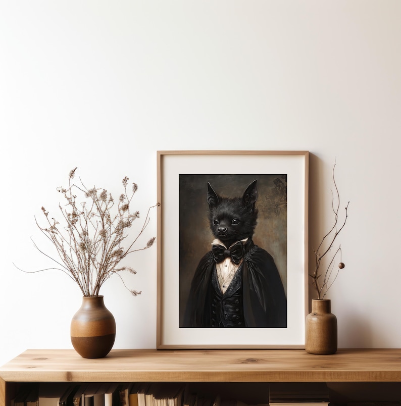 Victorian Bat Vintage Wall Art Print - Home Decor, Vintage Poster, Art ...
