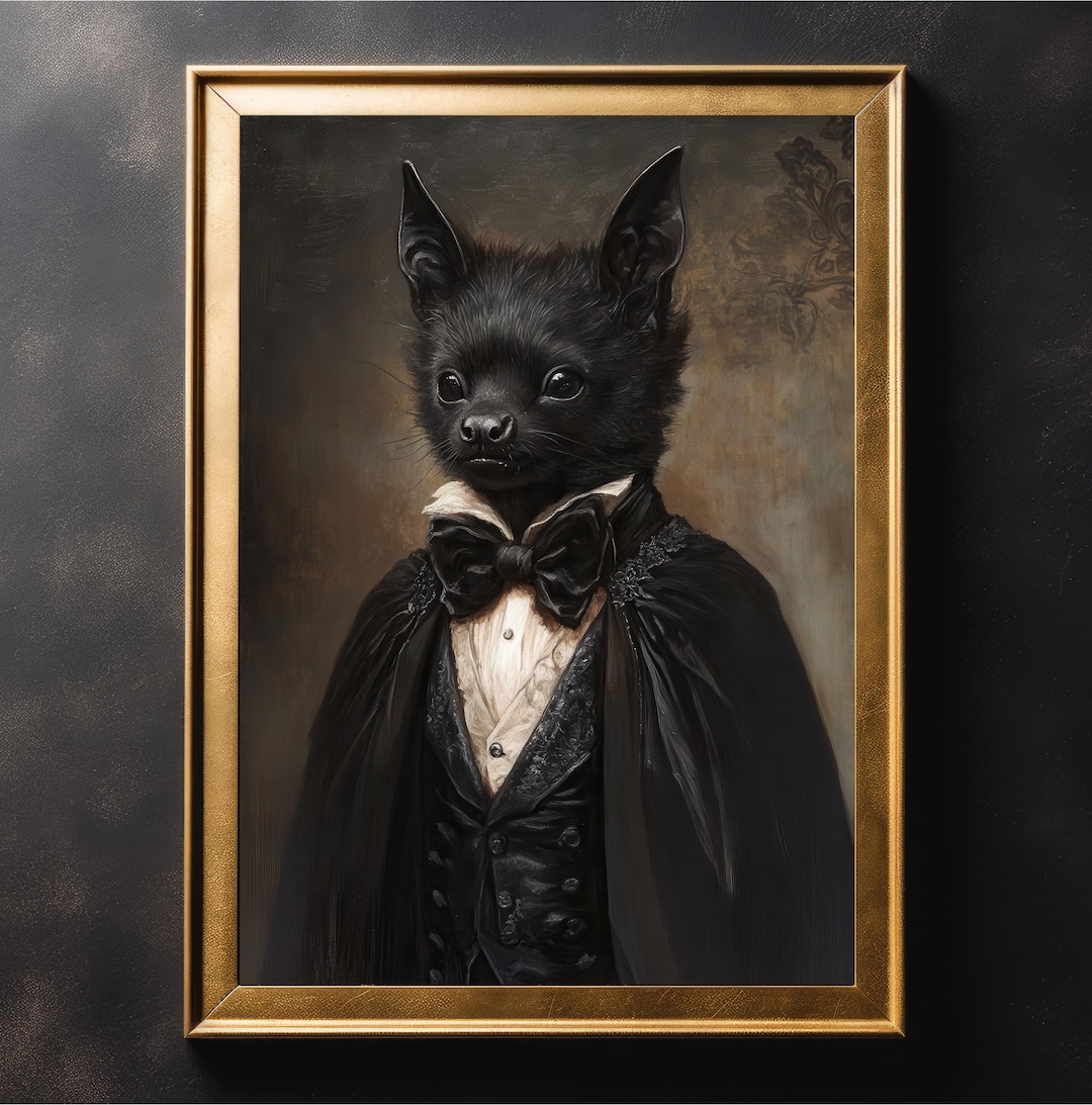 Victorian Bat Vintage Wall Art Print - Home Decor, Vintage Poster, Art ...