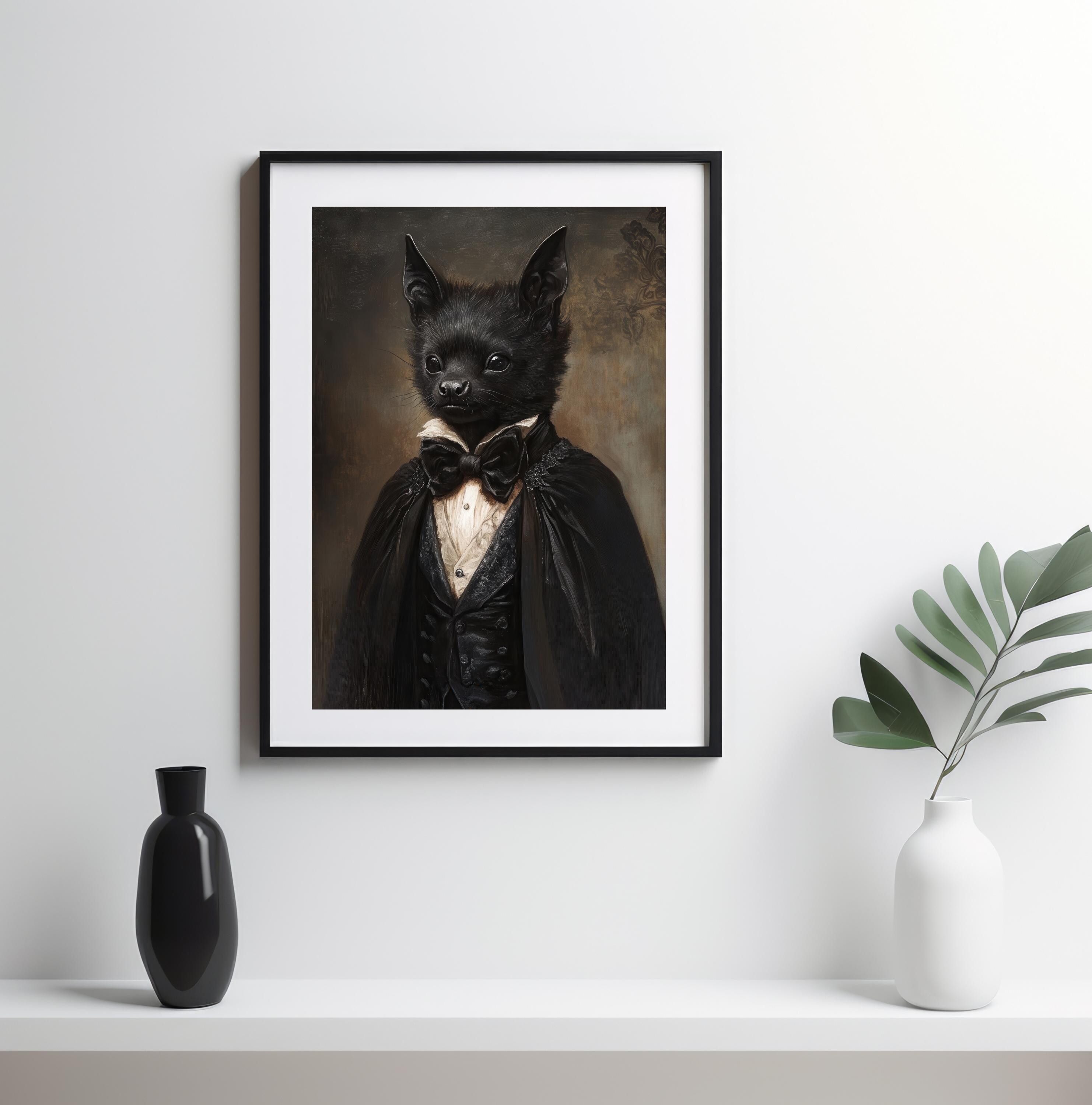 Victorian Bat Vintage Wall Art Print - Home Decor, Vintage Poster, Art ...