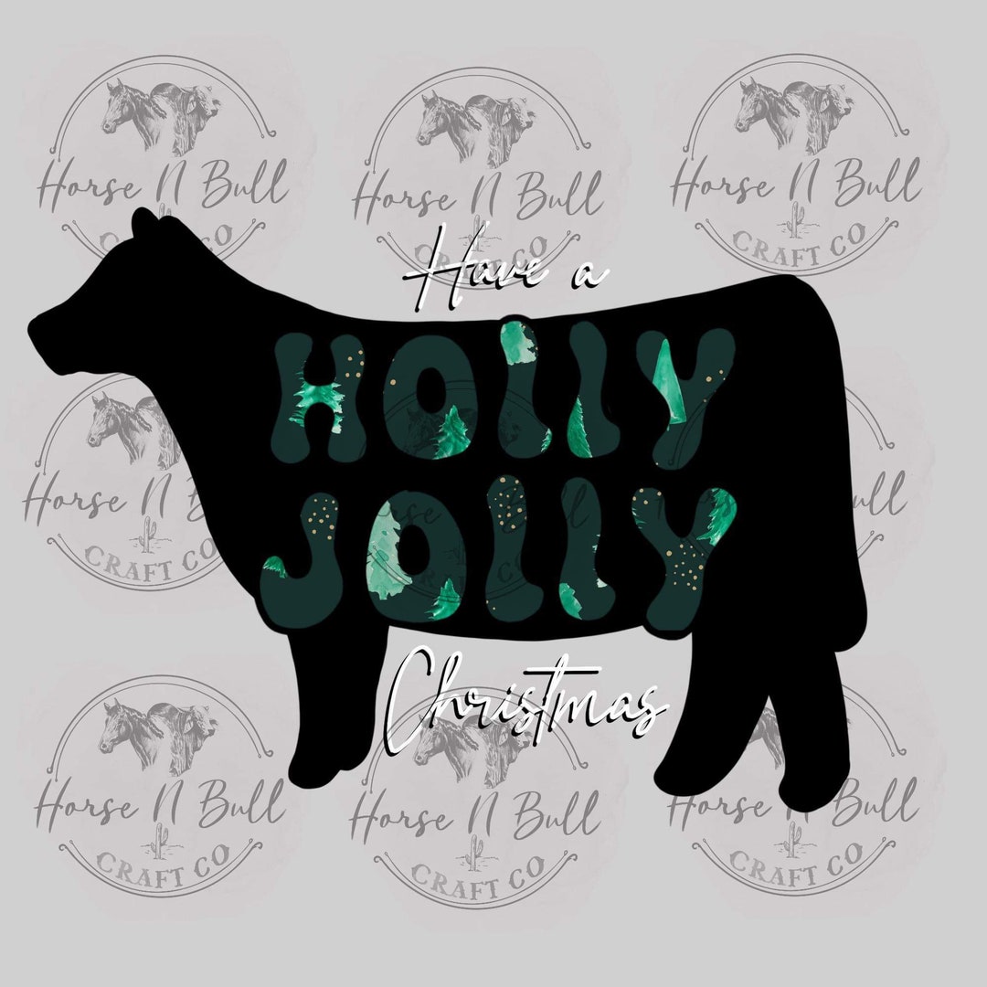 Holly Jolly Show Cattle PNG - Etsy
