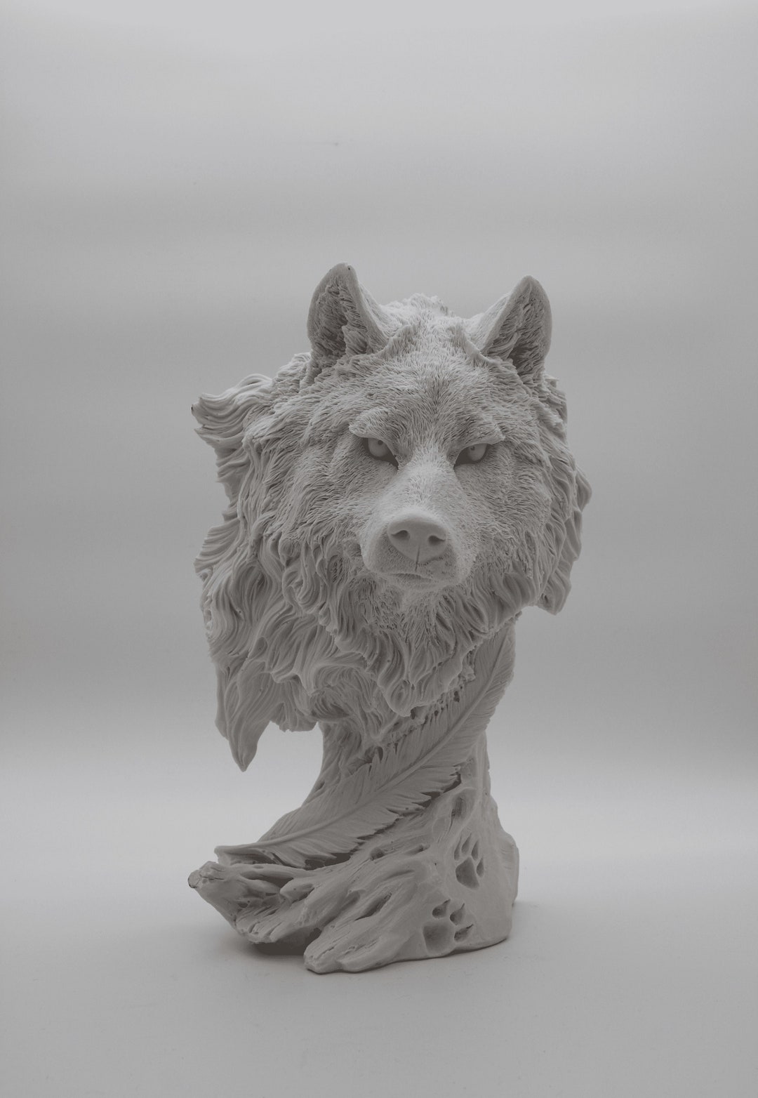 Wolf Bust Statue - Etsy