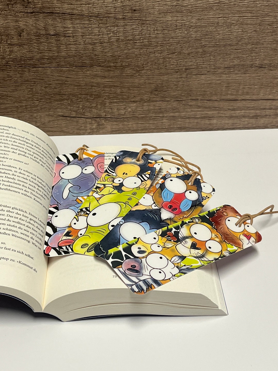 Bookmarks With Illustrations, Handmade, Bookworm, Book Lover, Gift for ...