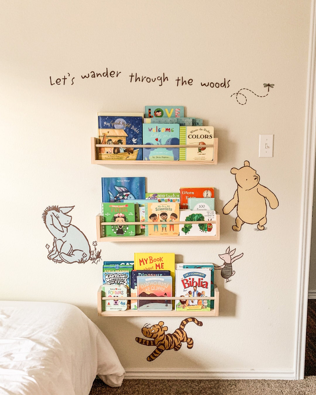 Nursery Bookshelf Nursery Shelves Children's Bookshelves Floating ...