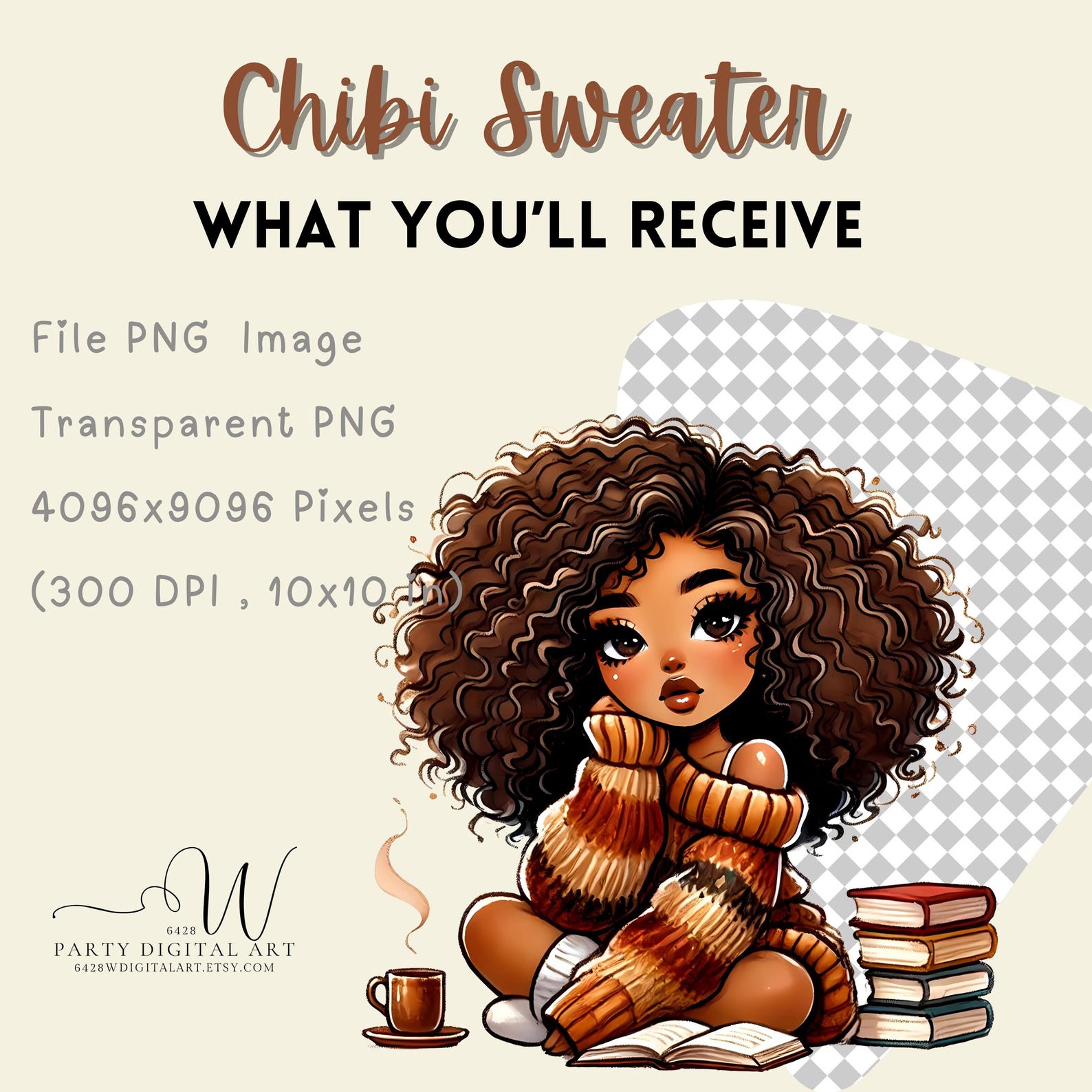 African American Chibi Woman Transparent PNG Files With Transparent ...