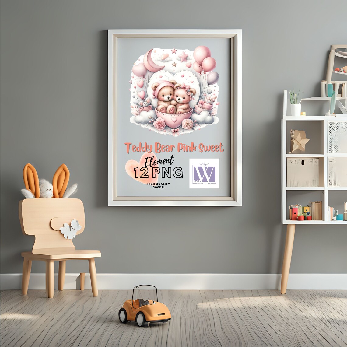 Cute Teddy Bear Pink Valentine Clip Art, Teddy Couple Digital Art ...