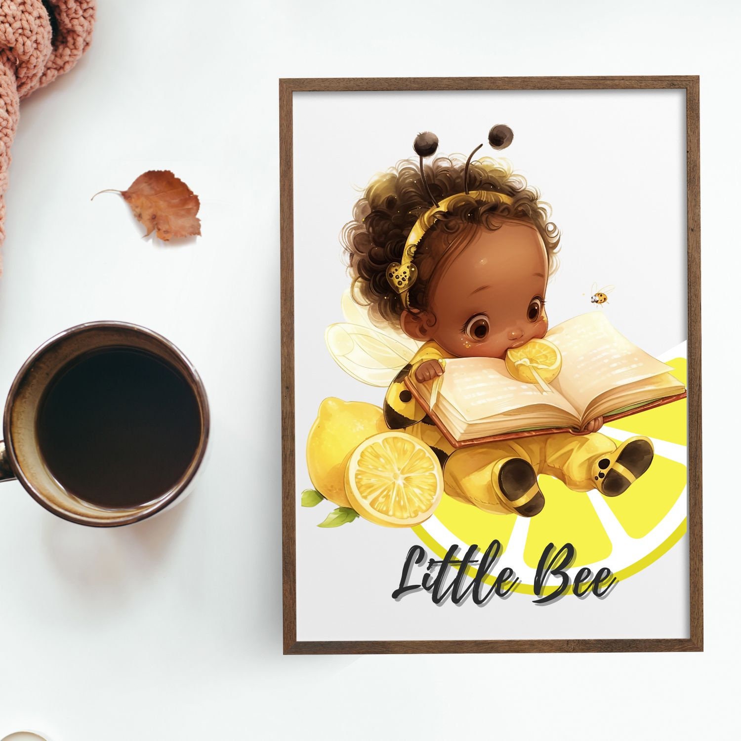 Cute Little Bee Lemon Clipart Bundle, Chibi Baby Bee Clipart, Spring ...