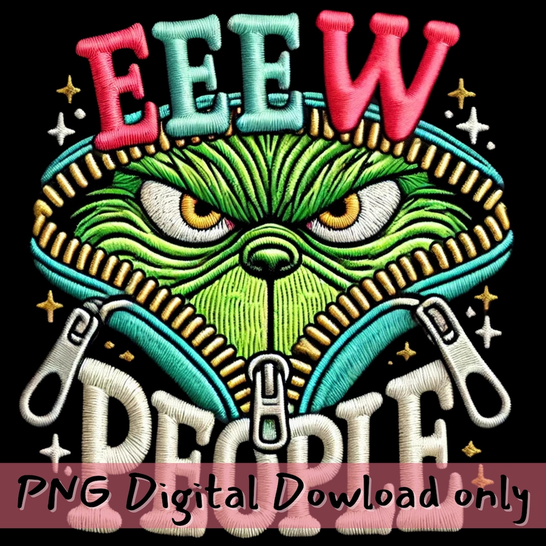 3D Grumpy Green Grinch Clipart "eww People" Design, Funny Christmas ...