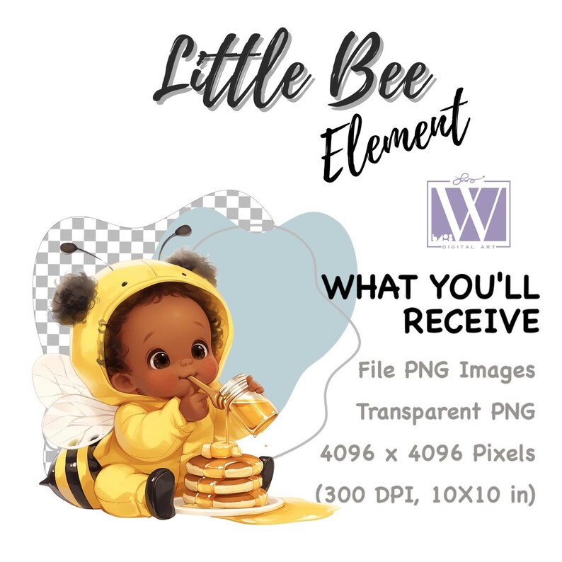 Cute Little Bee Lemon Clipart Bundle, Chibi Baby Bee Clipart, Spring ...