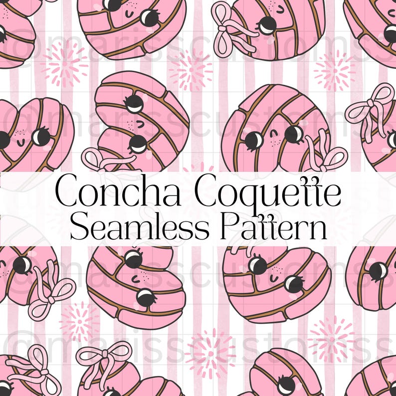 Concha Coquette Seamless Pattern - Etsy