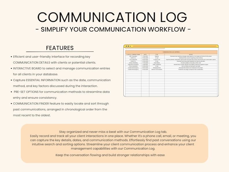 Client Tracker & Management for Small Businesses | CRM Tracker W/ Task ...