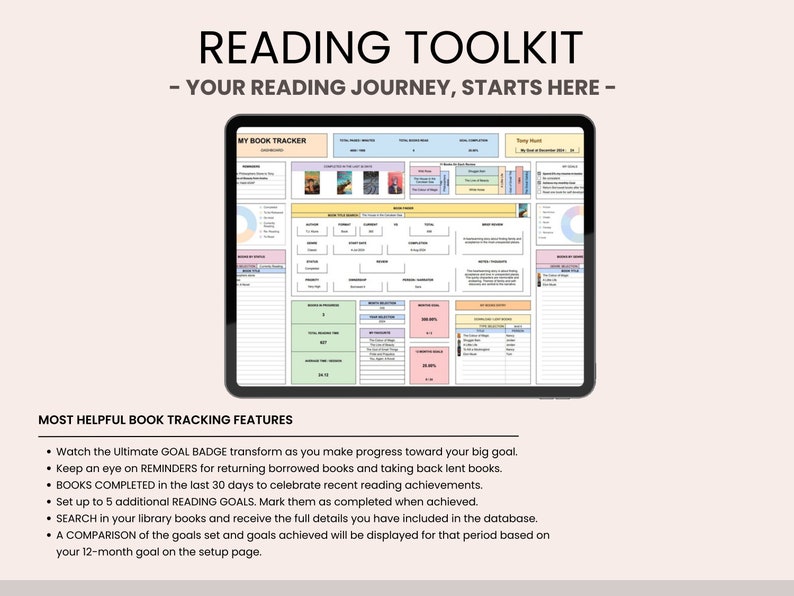 Ultimate Book & Reading Tracker With Book Collection | Reading Planner ...