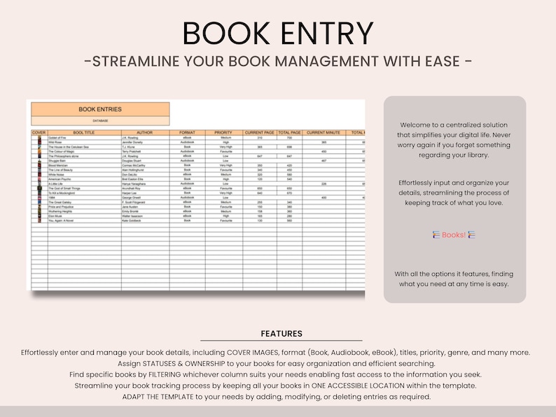 Ultimate Book & Reading Tracker With Book Collection | Reading Planner ...