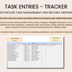 To Do List, Task Tracker, and Productivity Planner for Excel - Daily ...