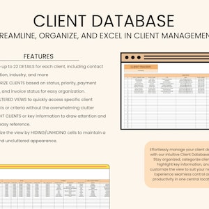 Client Tracker & Management for Small Businesses | CRM Tracker W/ Task ...