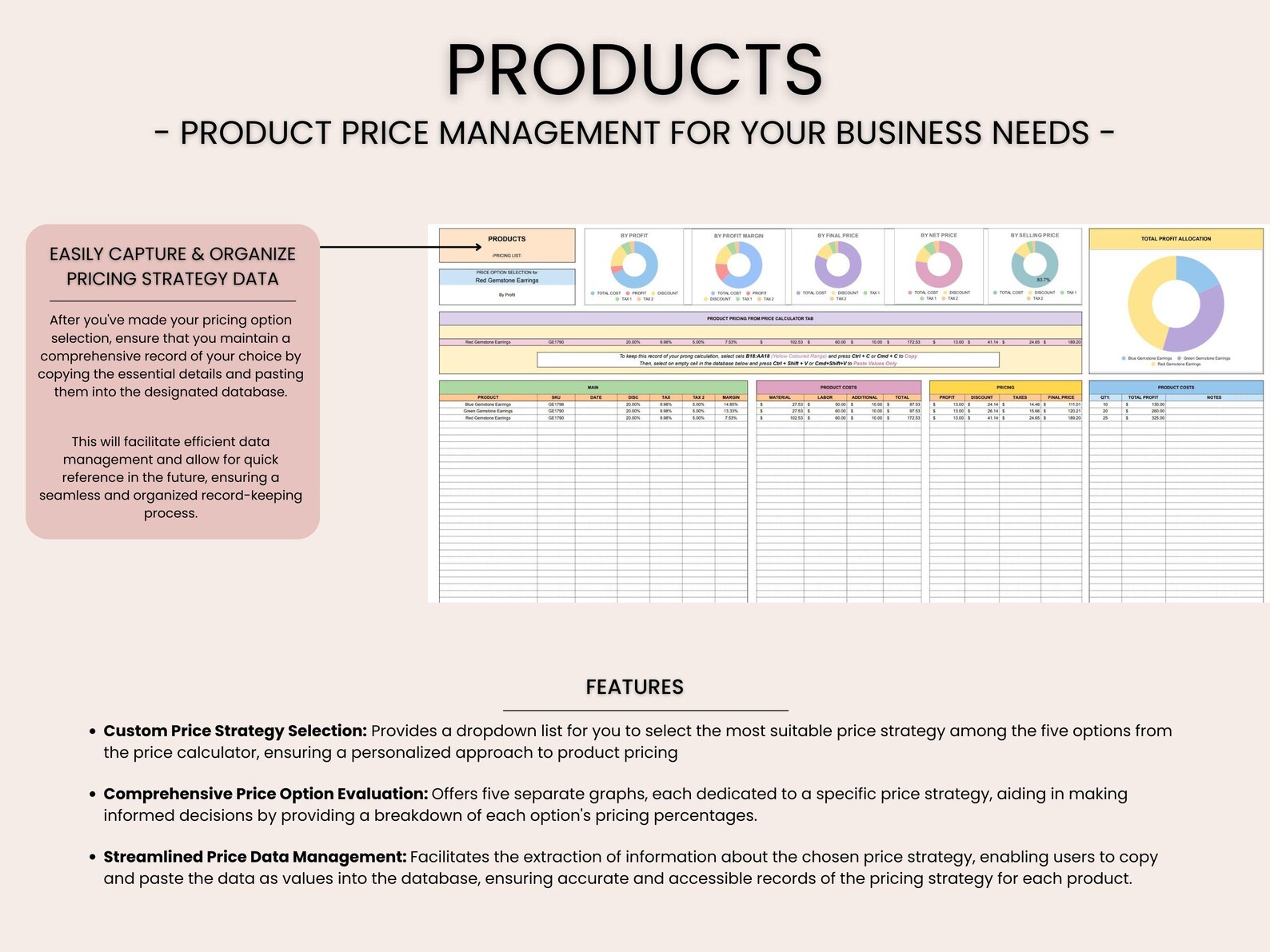 Pricing Calculator Spreadsheet Small Business Google Sheets Business ...
