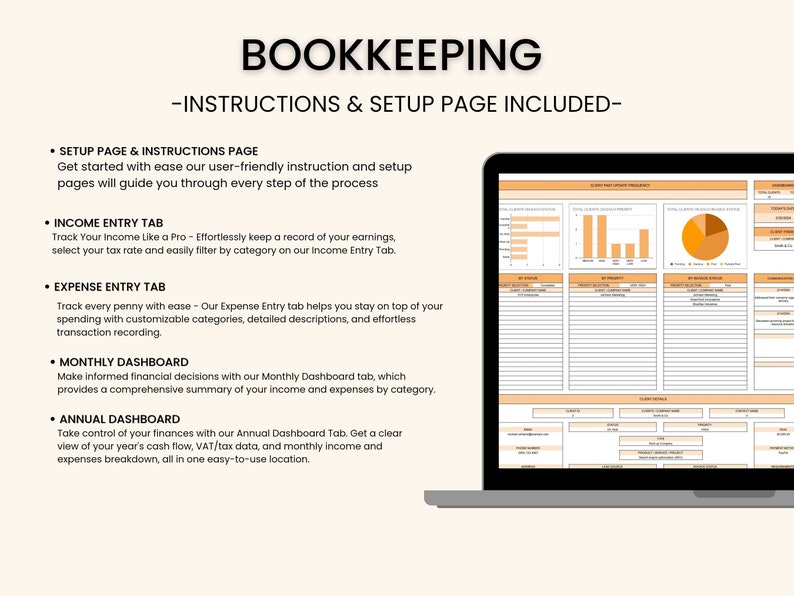 Book Keeping Template for Small Business Bookkeeping Spreadsheet ...