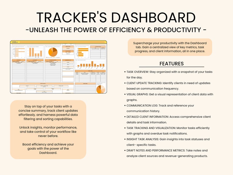 Client Tracker & Management for Small Businesses | CRM Tracker W/ Task ...