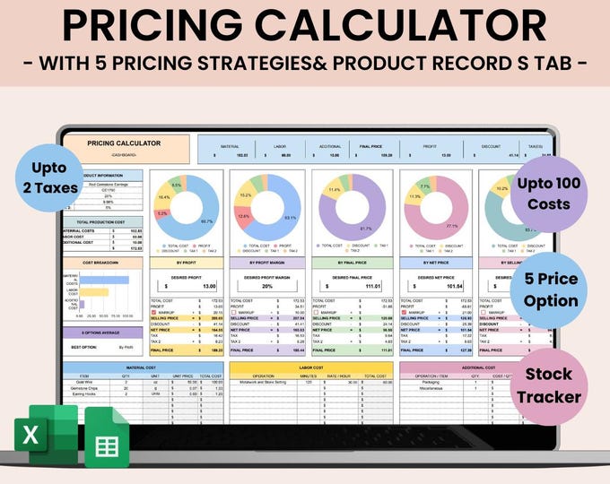 Price & Profit Calculator for Small Businesses With 5 Pricing ...