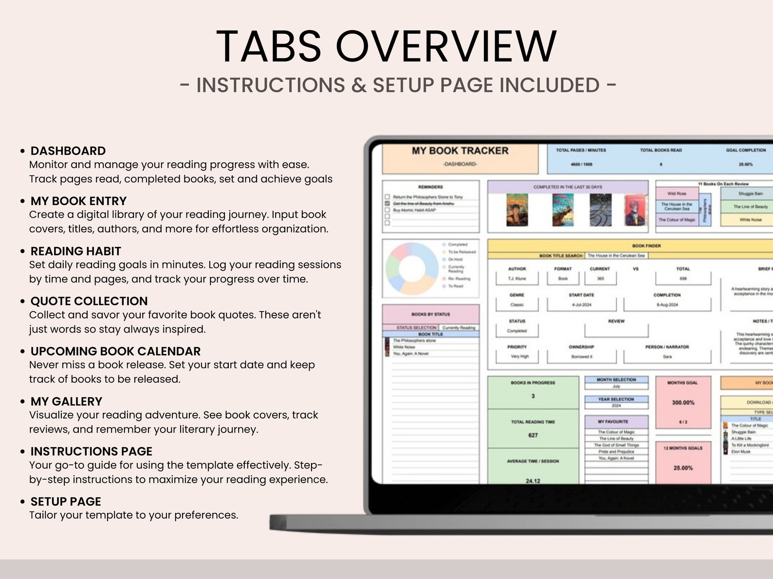 Ultimate Book & Reading Tracker With Book Collection | Reading Planner ...