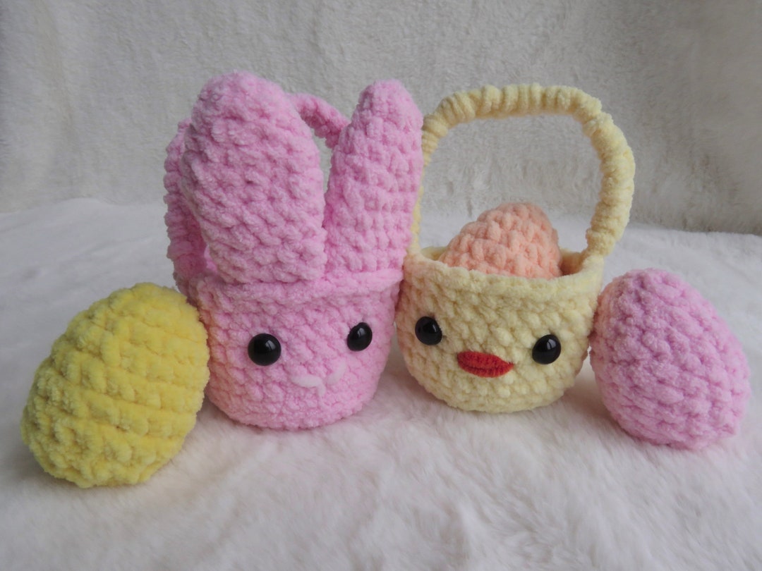 Crochet Basket Pattern, Crochet Easter Egg Pattern, Crochet Easter ...