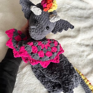 Dragon Lovey Crochet Pattern, Dragon Crochet Pattern, Low-sew Dragon ...