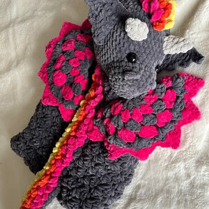 Dragon Lovey Crochet Pattern, Dragon Crochet Pattern, Low-sew Dragon ...