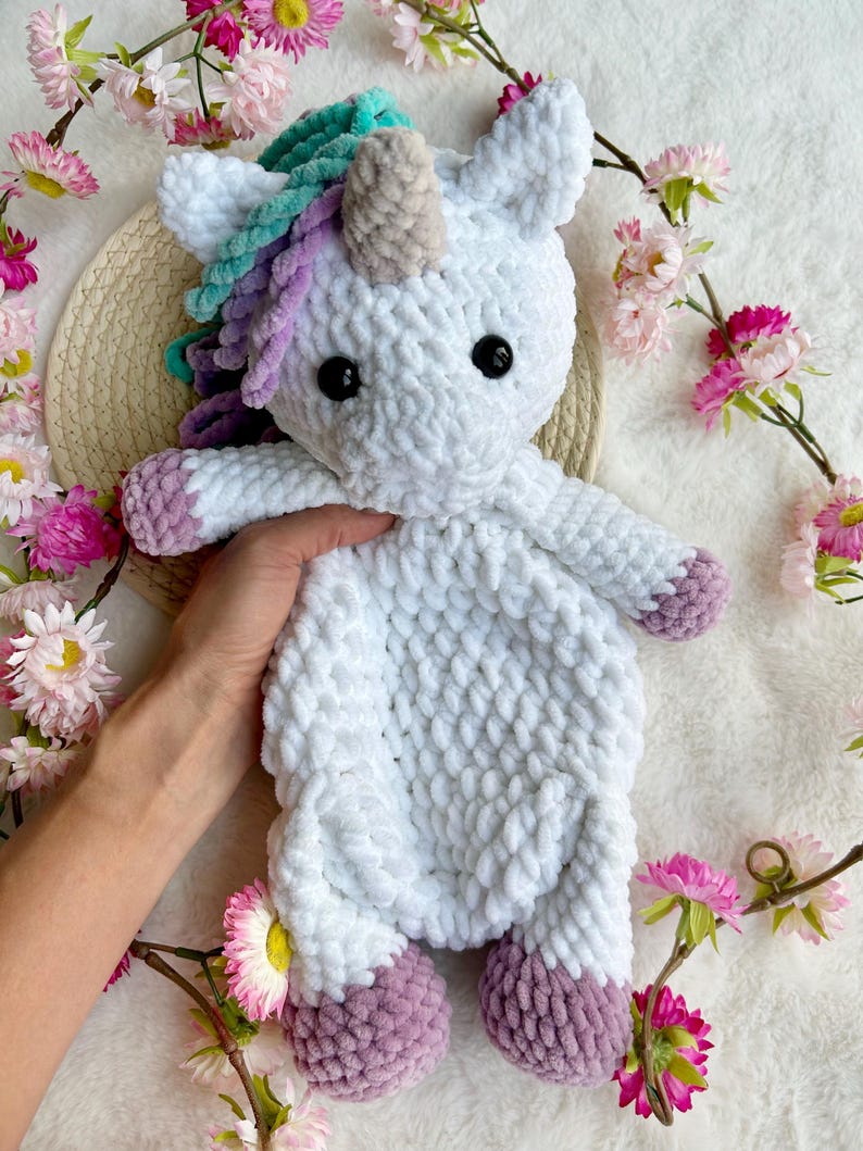 Unicorn Lovey Crochet Pattern: Low-sew Amigurumi (PDF Download ...