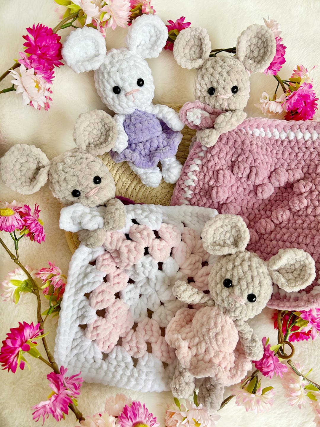 Crochet Mouse Pattern, Ballerina Mouse Lovey Crochet Pattern, Amigurumi ...