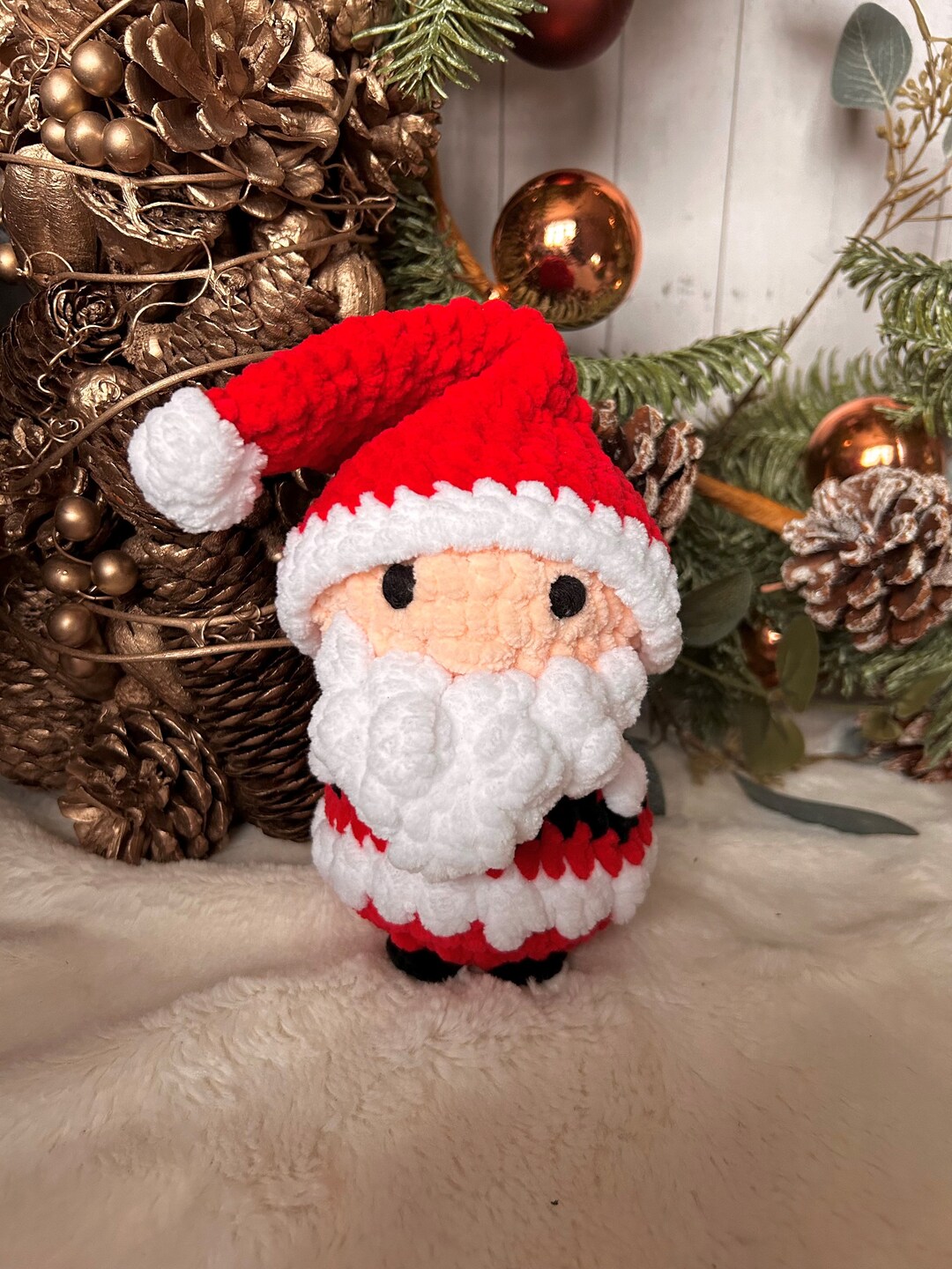 No Sew Santa Crochet Amigurumi Pattern: Beginner-friendly Doll (PDF) - Etsy