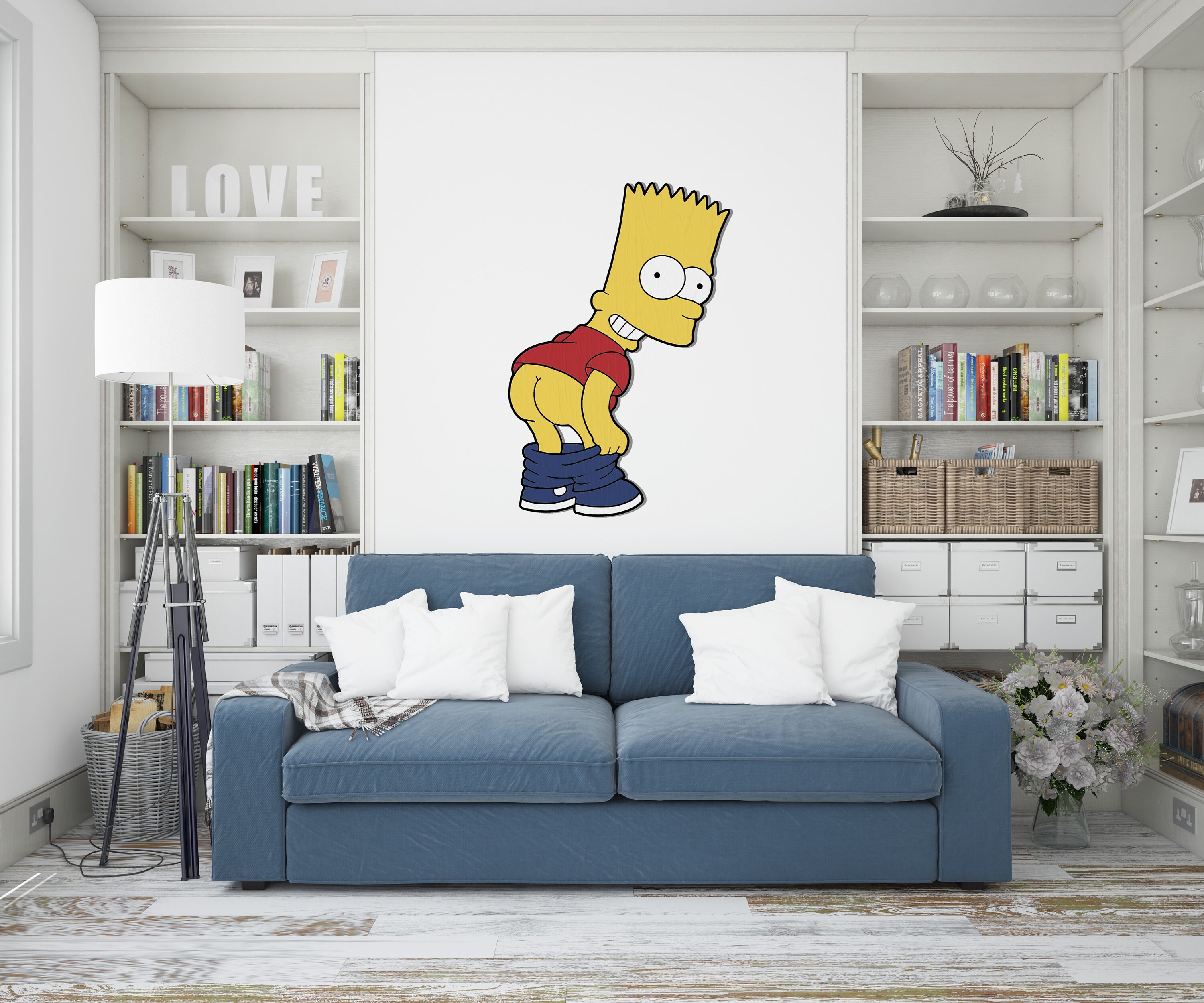 Bart Simpson Wood Wall Art,simpsons Portrait,fun and Unique Decor ...