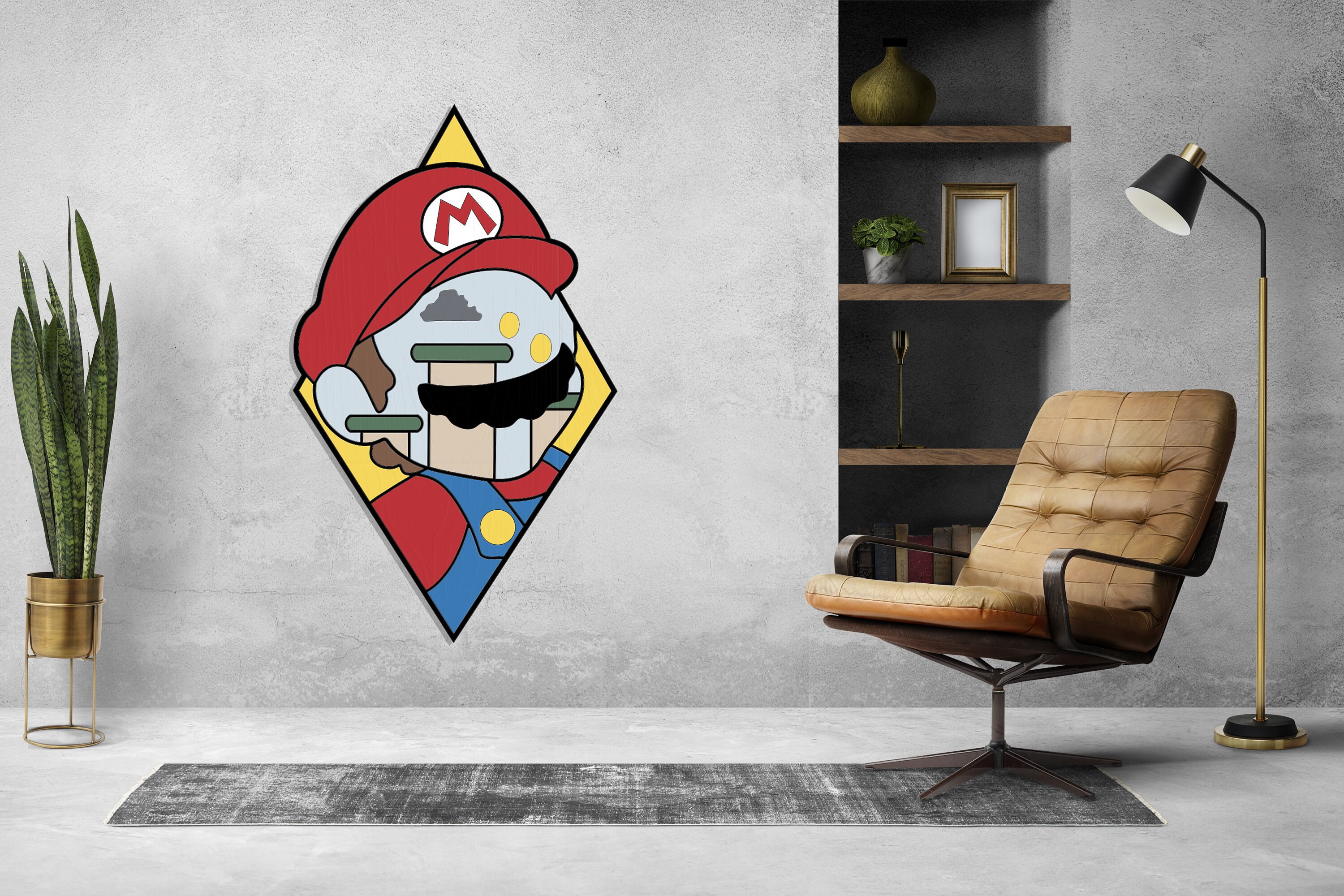 Super Mario Wood Wall Decor,mario Wood Wall Art,wooden Picture,3d Wood ...