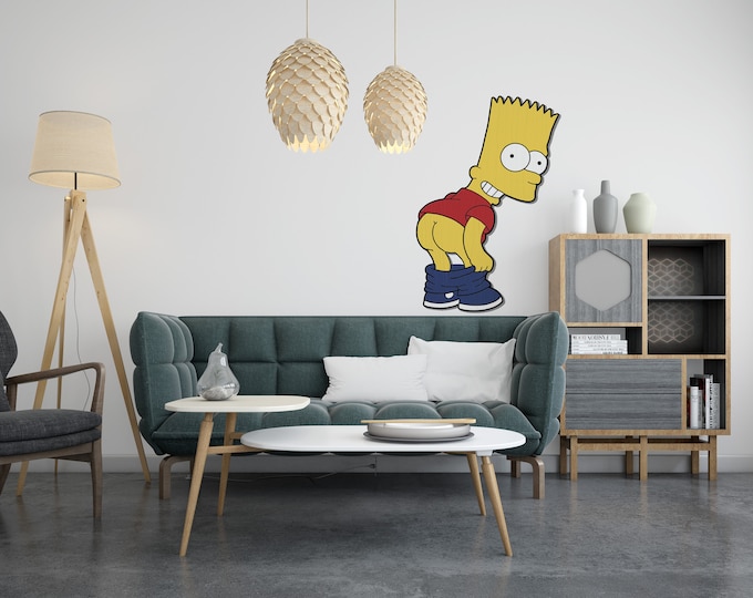Bart Simpson Wood Wall Art,simpsons Portrait,fun and Unique Decor ...