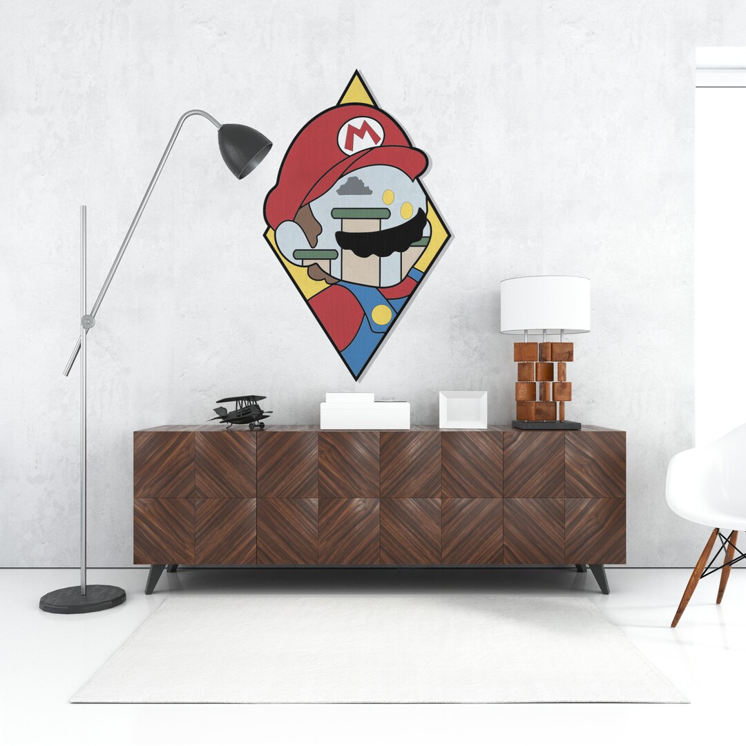 Super Mario Wood Wall Decor,mario Wood Wall Art,wooden Picture,3d Wood ...