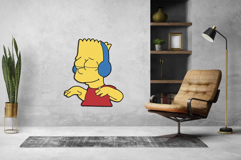 Bart Simpson Wood Wall Art,simpsons Portrait,fun and Unique Home or ...