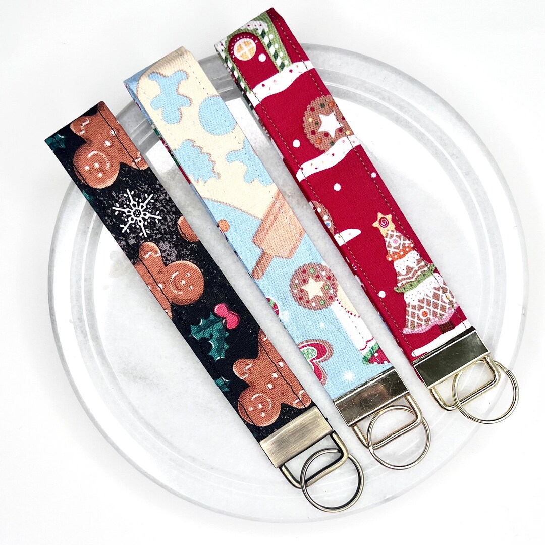 Christmas / Holiday / Key Fob Wristlet / Key Chain / Wristlet ...