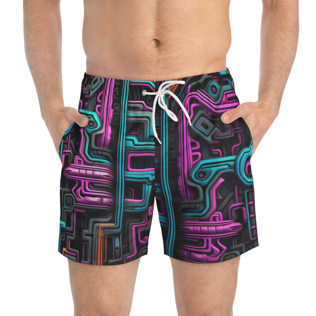 Cyberpunk Swim Trunks AOP - Etsy