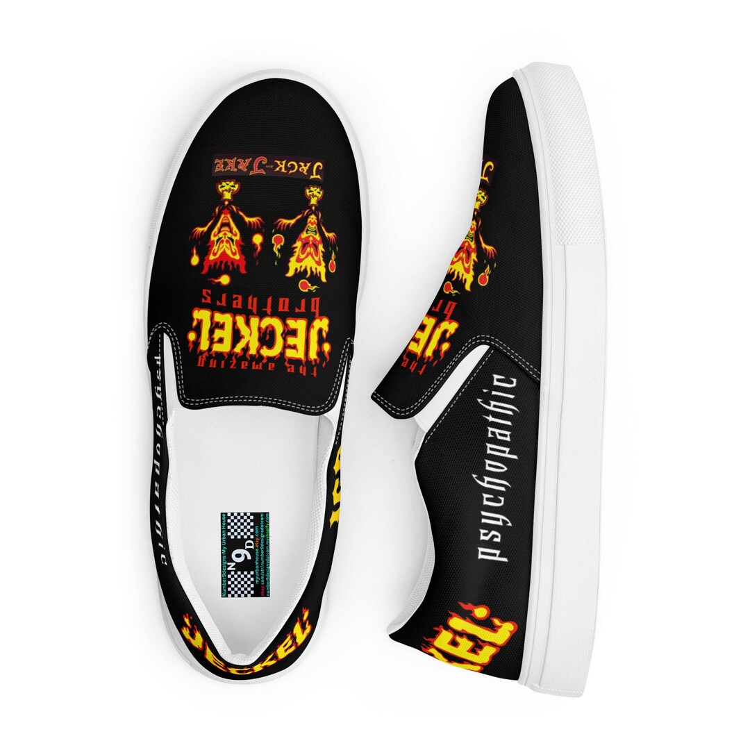 Men's Jeckel Brothers Canvas Slip on Shoes ICP Insane Clown Posse - Etsy