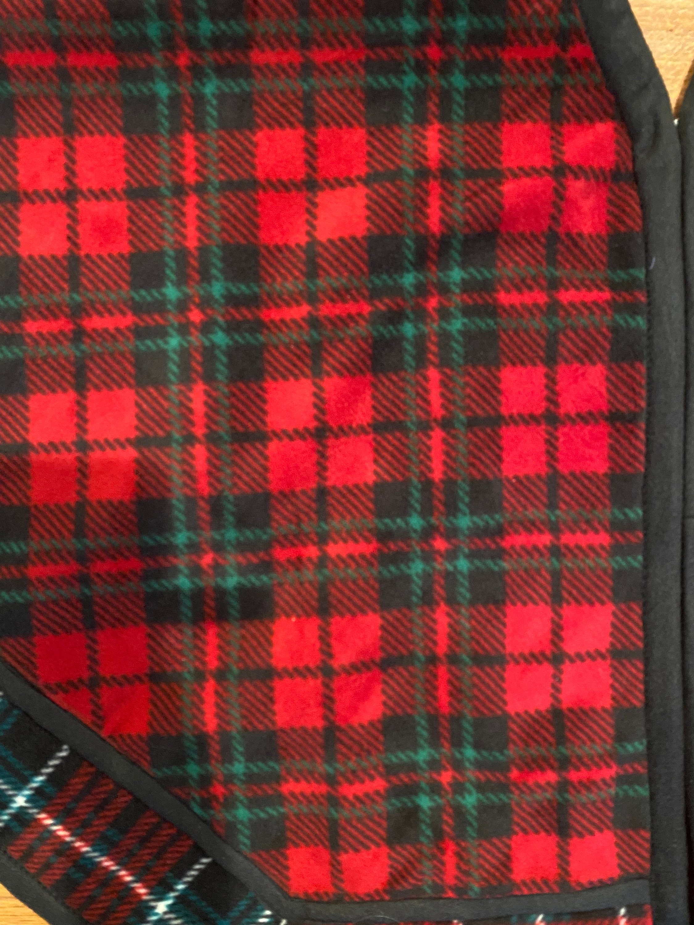 Red and Green Plaid Fleece Octagonal Tree Skirt - Etsy