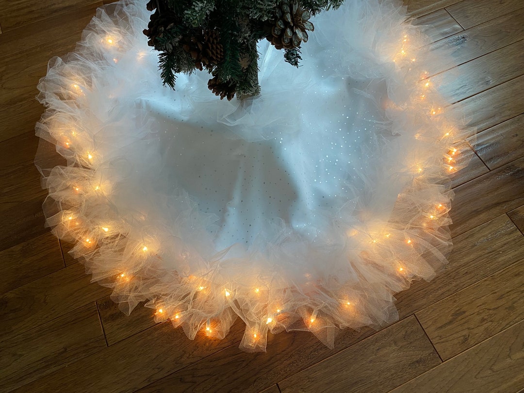 Dreamy White Starry Tutu Tree Skirt - Etsy