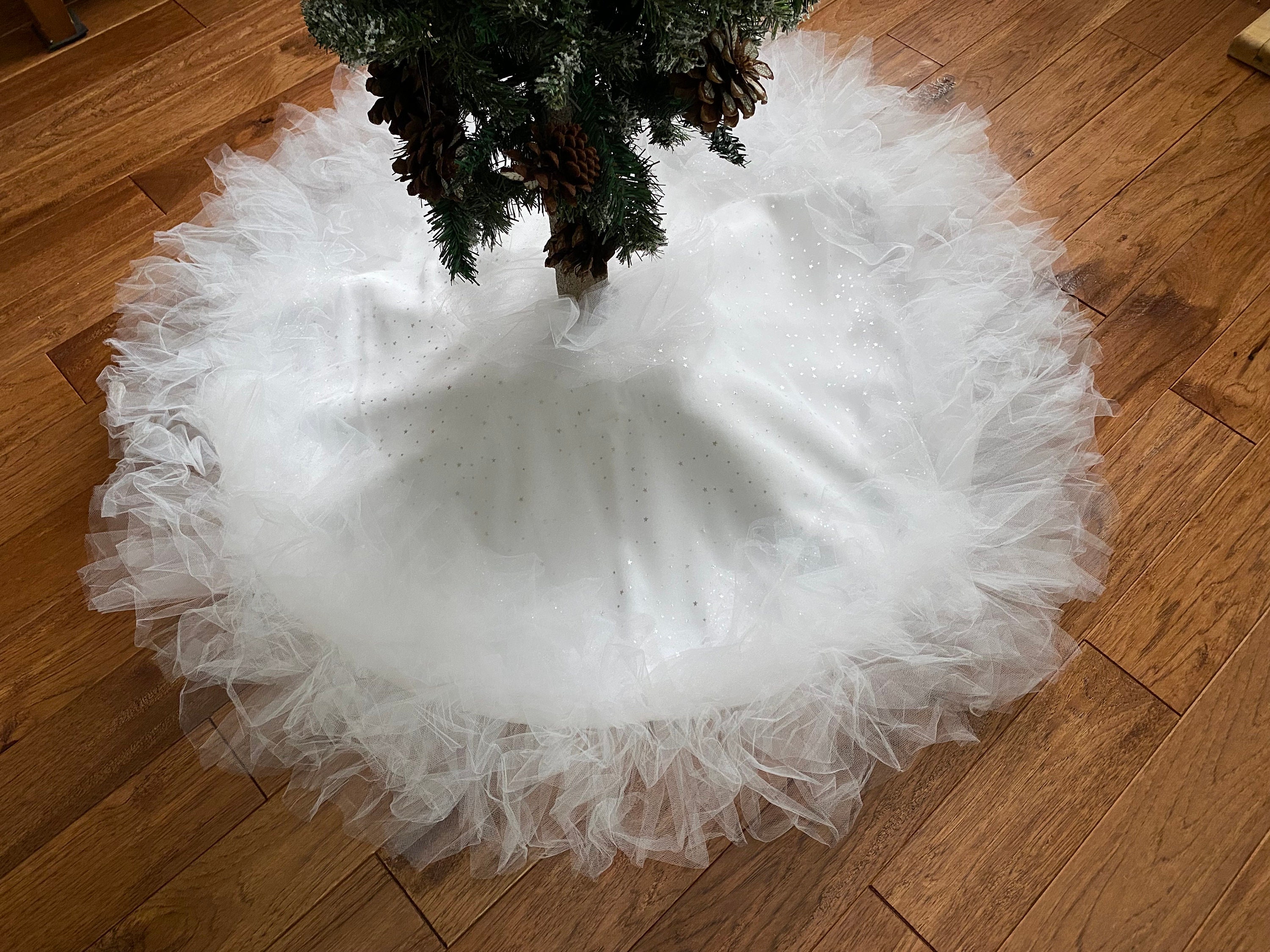 Dreamy White Starry Tutu Tree Skirt - Etsy