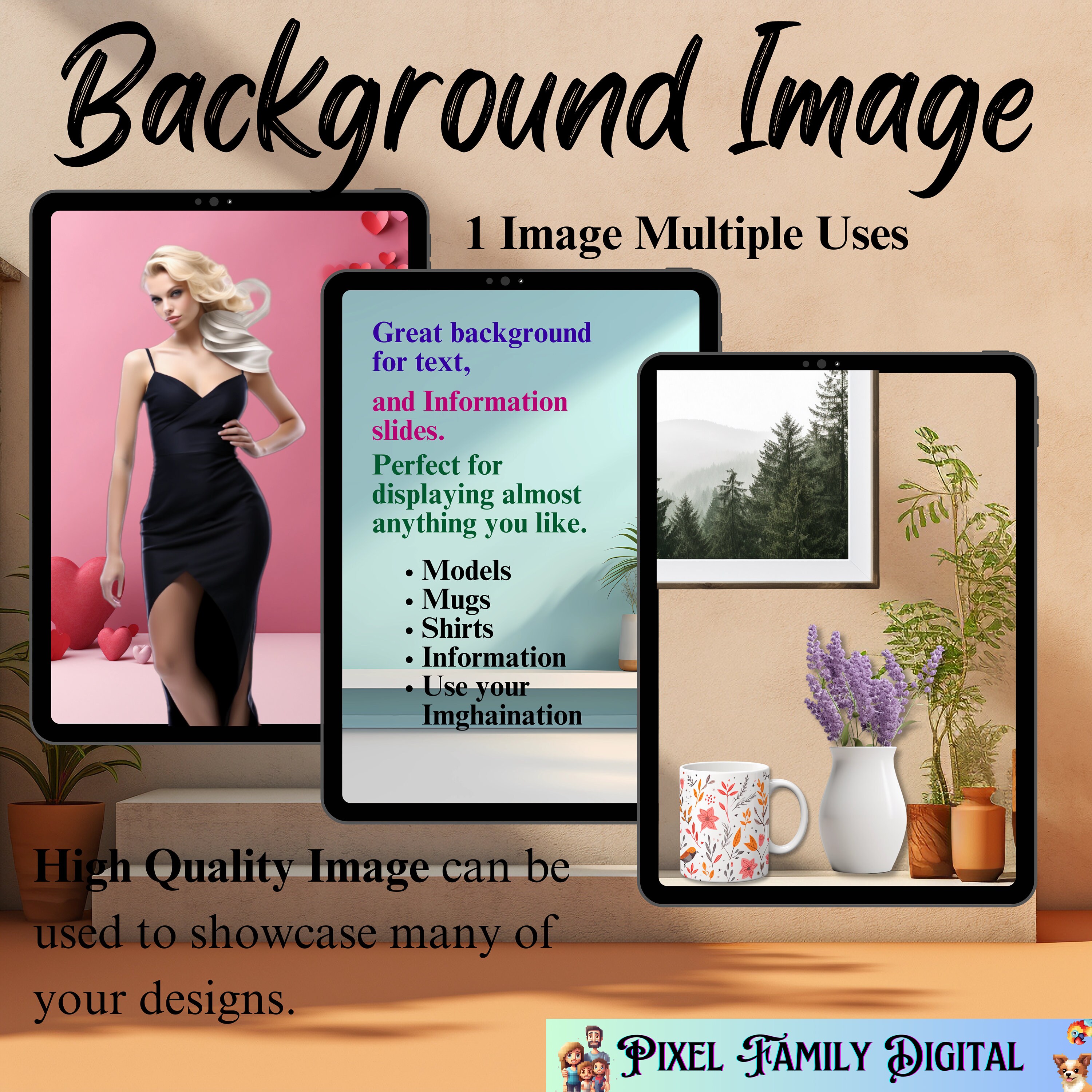 Background Mockup Digital Paper Holiday Backdrop & Scene Creator Cards ...