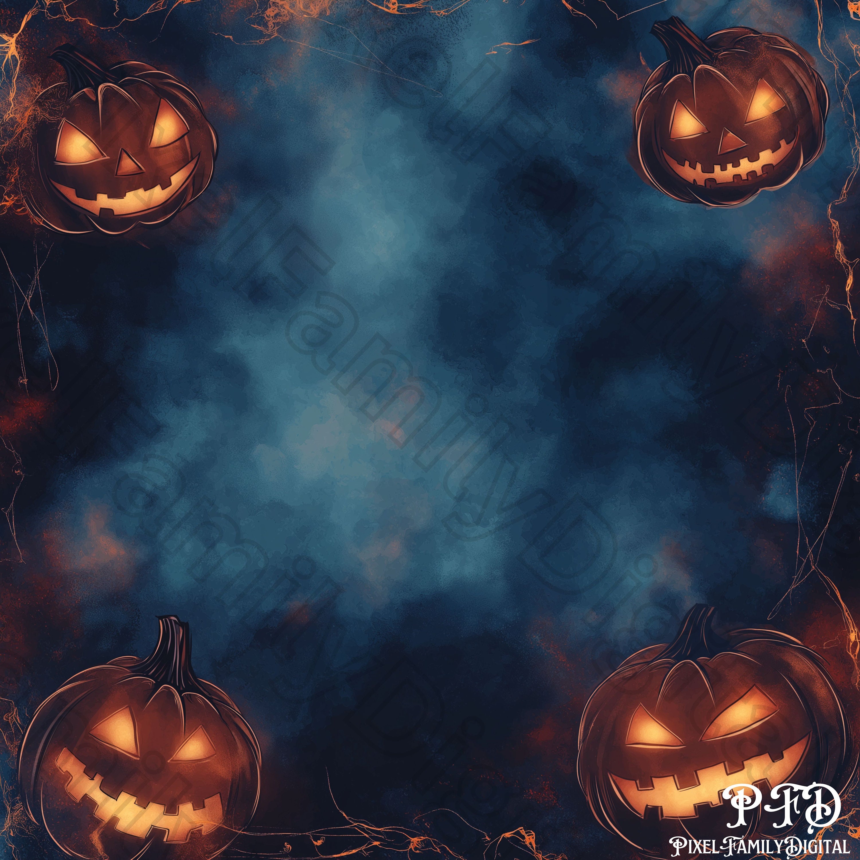 Spooky Halloween Background Digital Download Haunted House Wallpaper ...