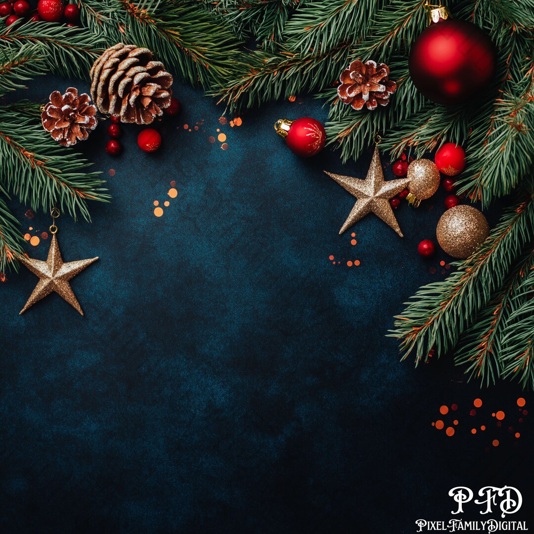 Festive Christmas Background Digital Download Holiday Wallpaper ...