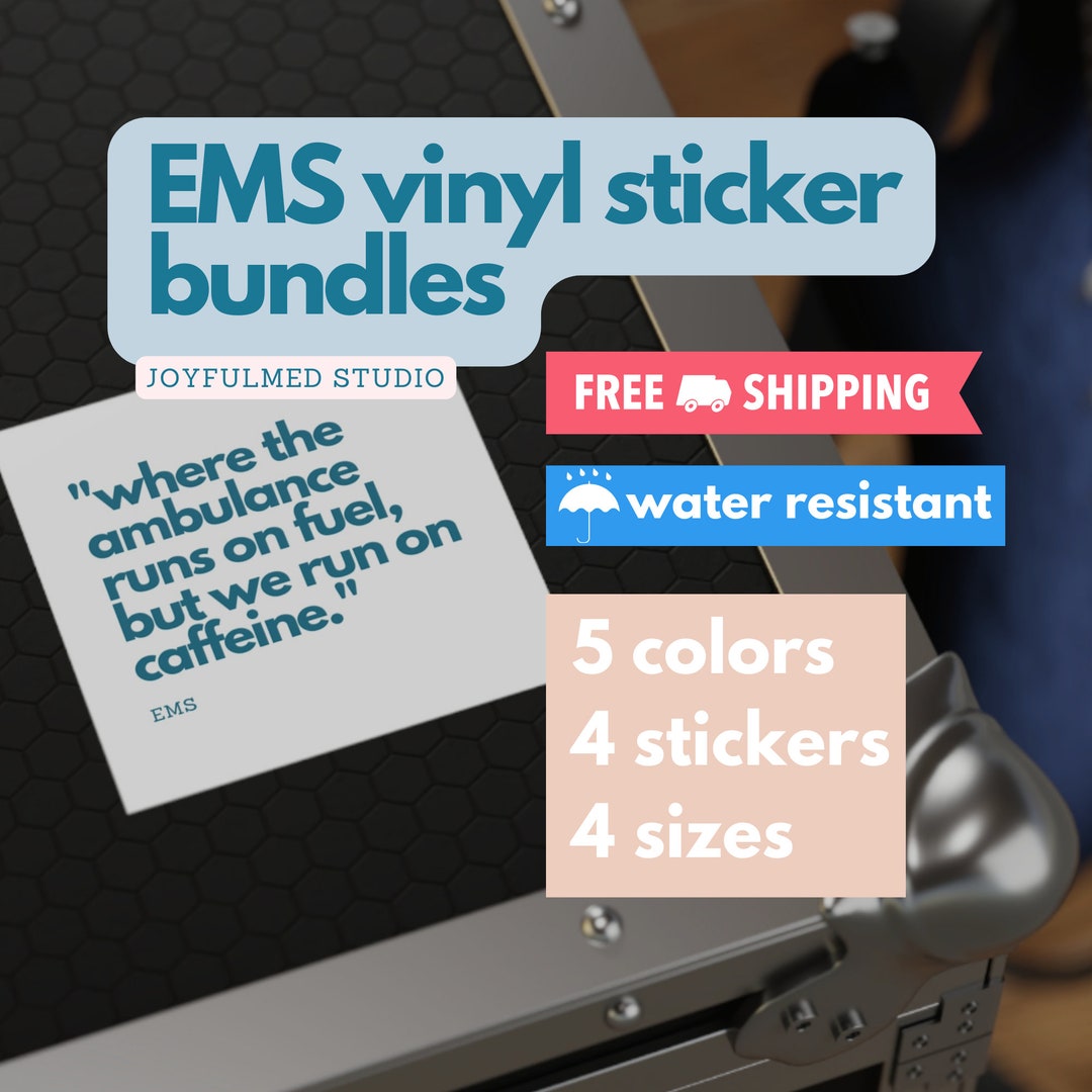 Outdoor Vinyl Sticker Pack for EMS, EMS Sticker Gift, Emergency ...