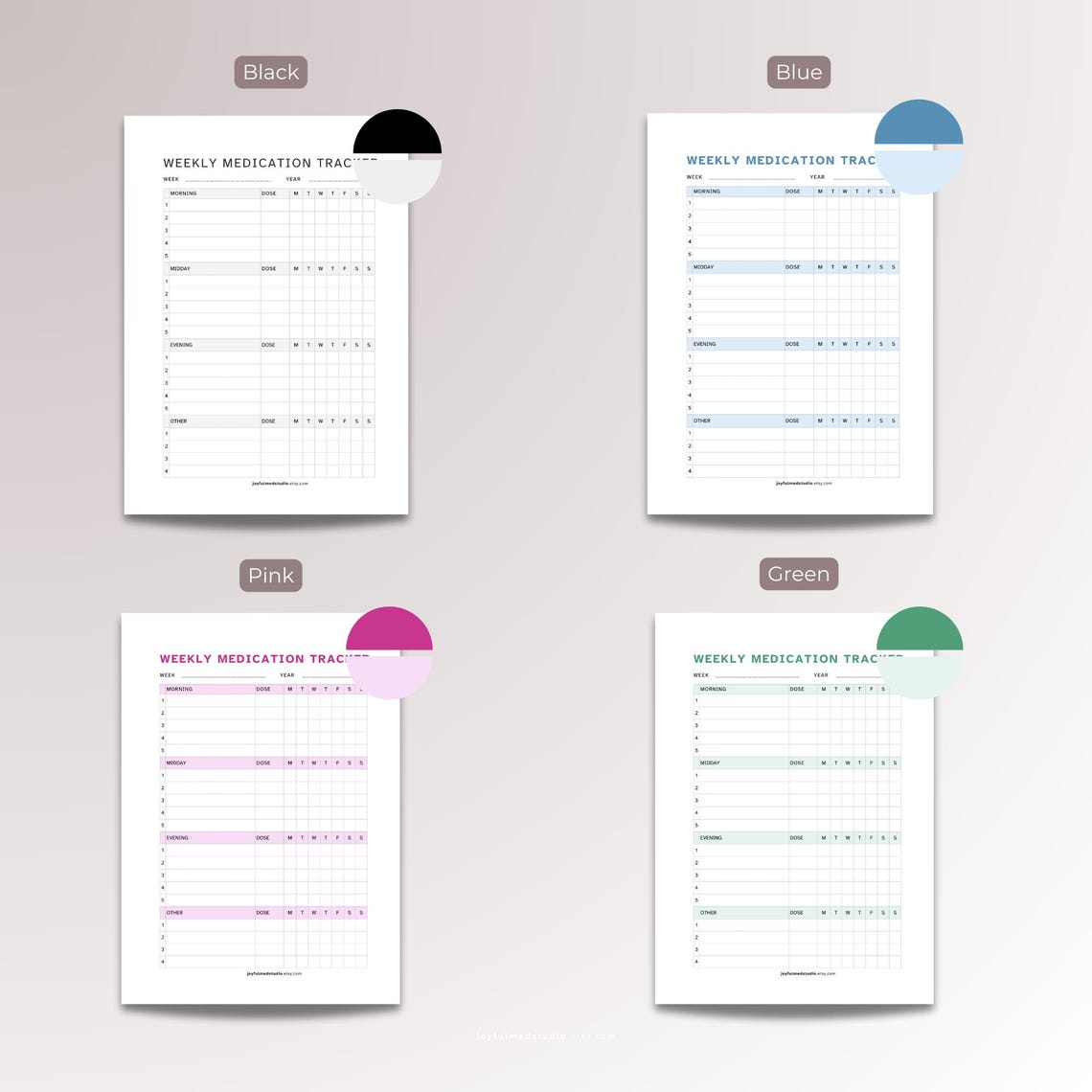 Daily Medication Tracker, Printable Journal Page, Medicine Log ...