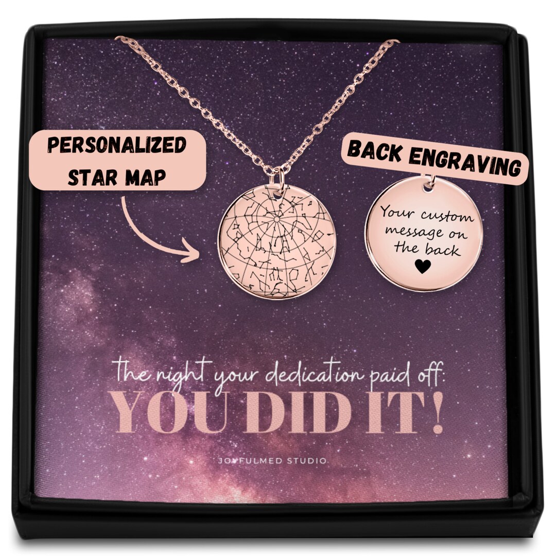 Sentimental Graduation Gift, Custom Star Map, Doctoral Degree, Phd Grad ...