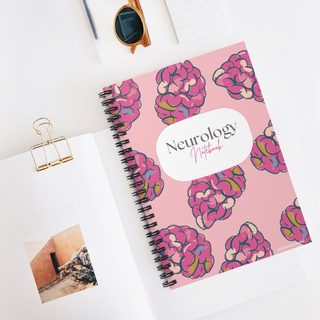 Cute Anatomical Brain Spiral Notebook, Medicine Gift, Medical Student ...